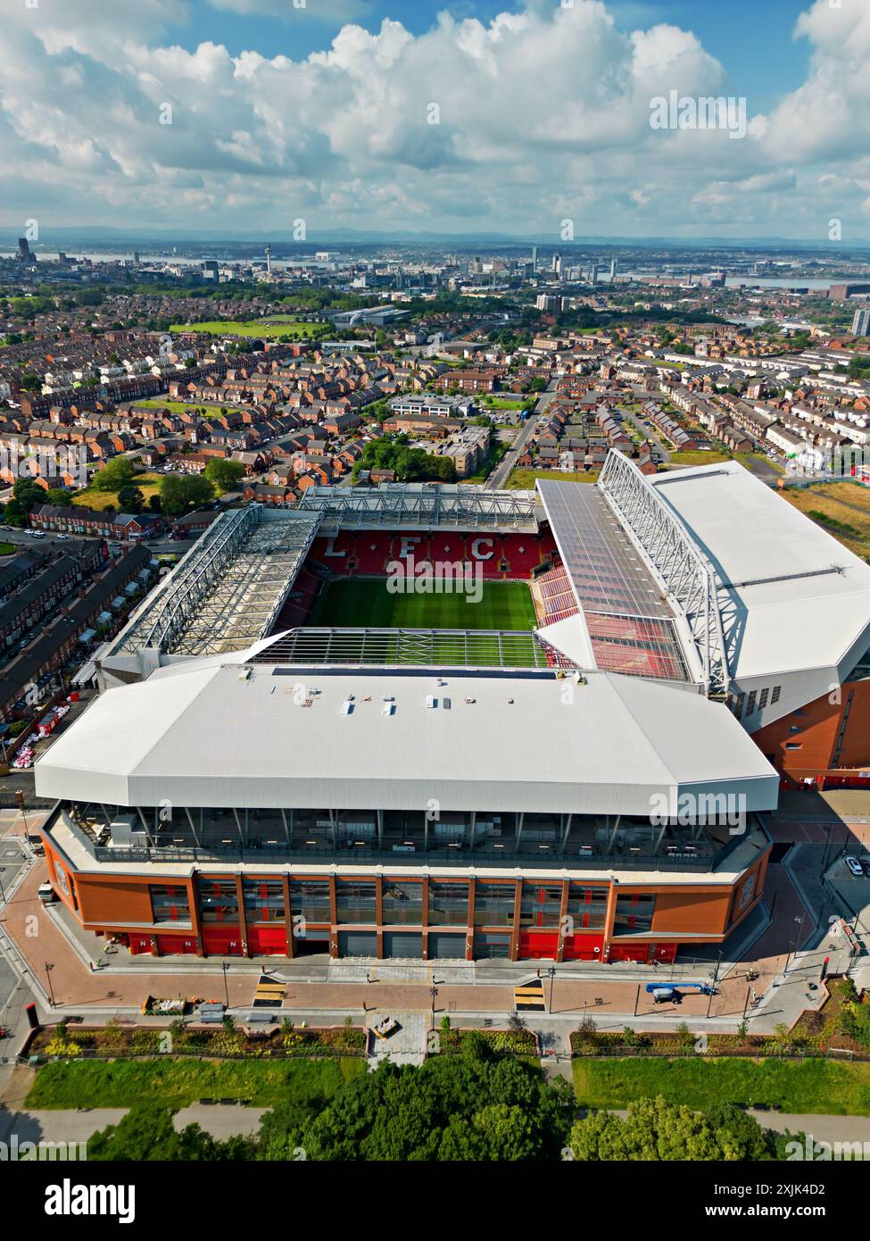 Anfield, home of Liverpool Football Club from the air Stock Photo - Alamy