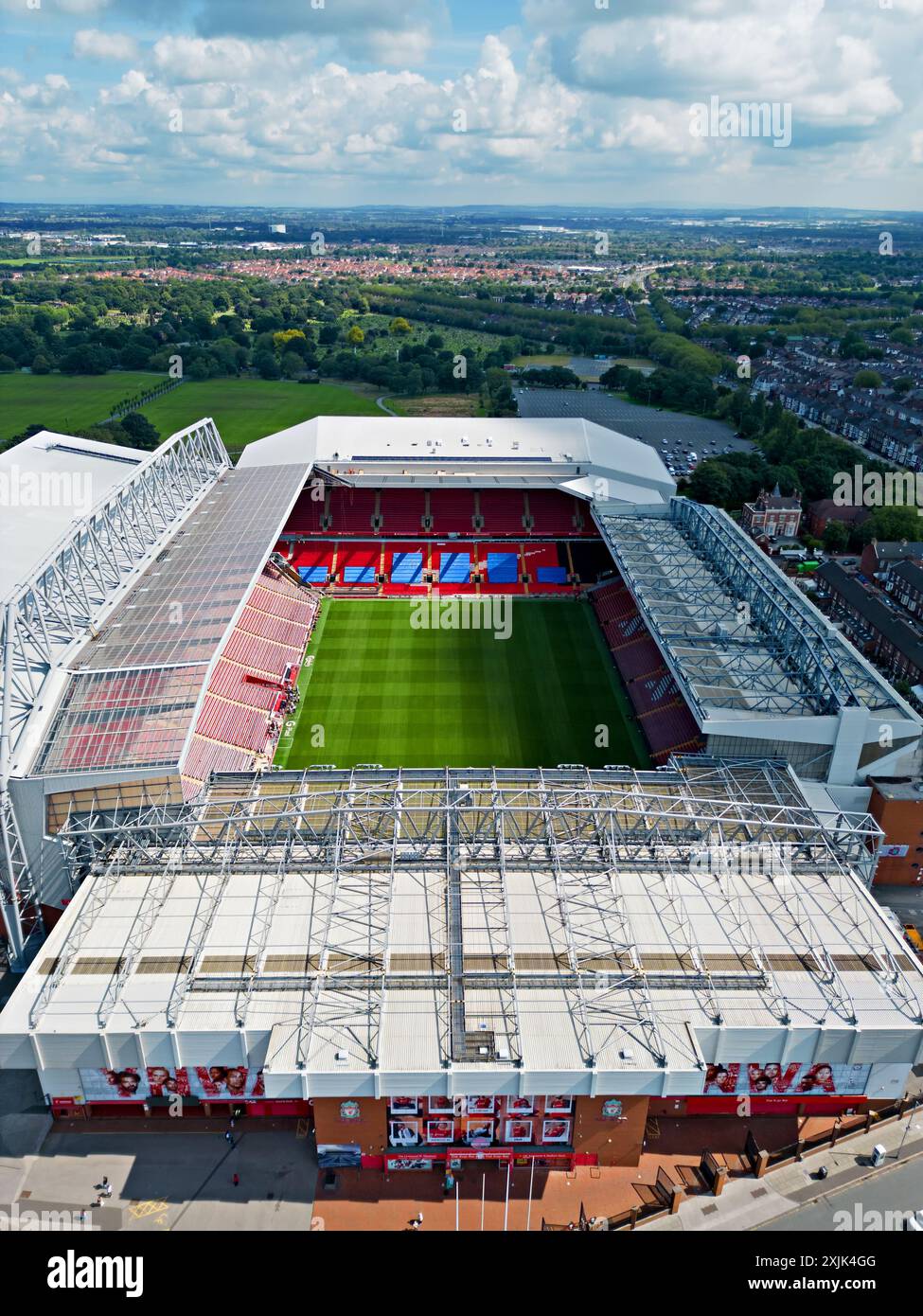 Anfield, home of Liverpool Football Club from the air Stock Photo - Alamy