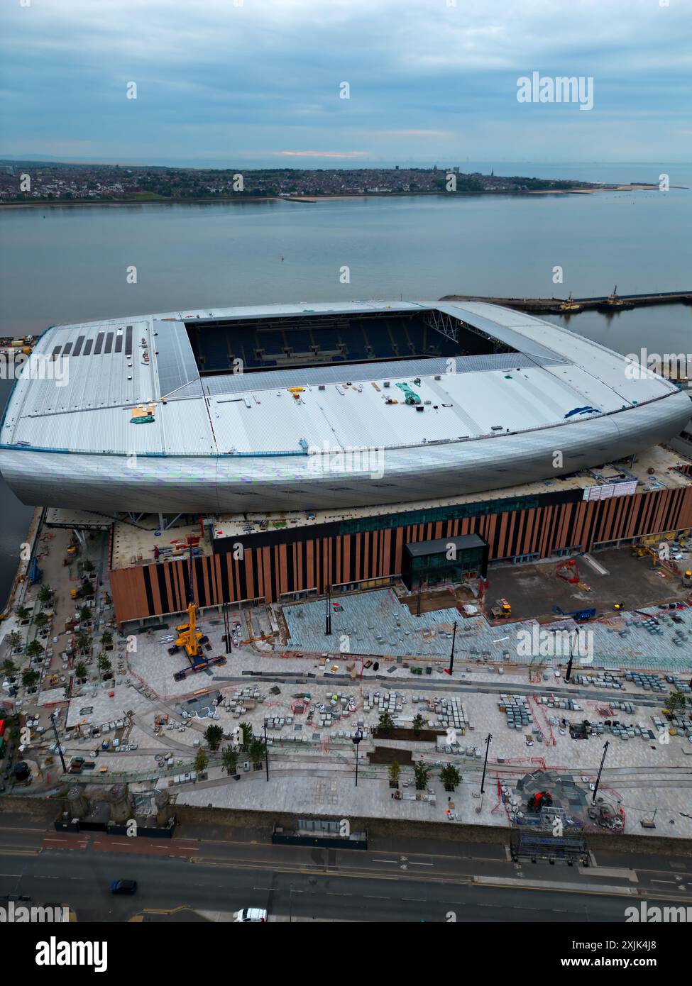 Everton Football Club's new Bramley Moore stadium from the air Stock ...