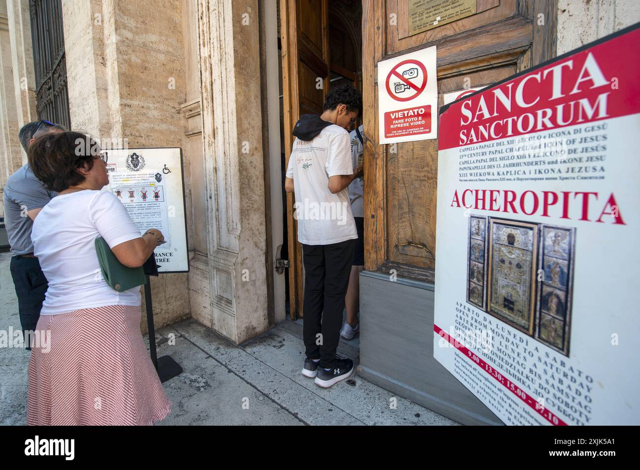 Italy, Rome, Vatican, 2024/7/19.Exterior of the Church of San Lorenzo ...