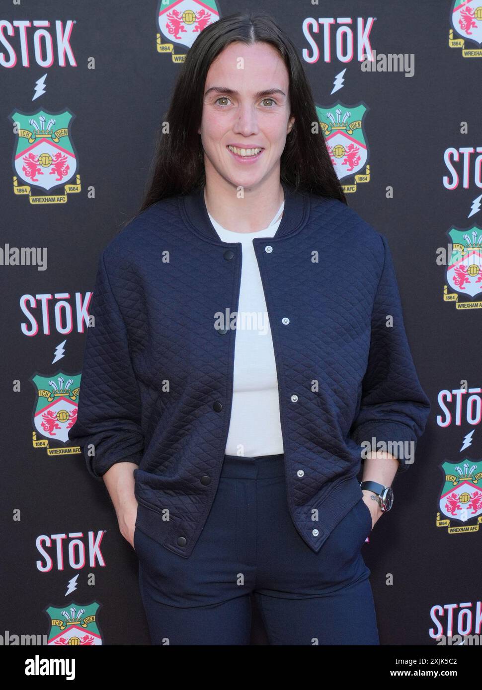 Rosie Hughes arrives at the Wrexham AFC's Wrex Coast Tour Kick-Off ...