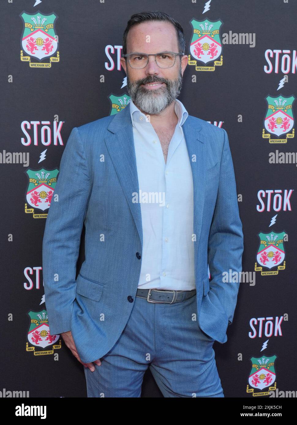 Michael Williamson, CEO of Wrexham AFC arrives at the Wrexham AFC's Wrex Coast Tour Kick-Off ...