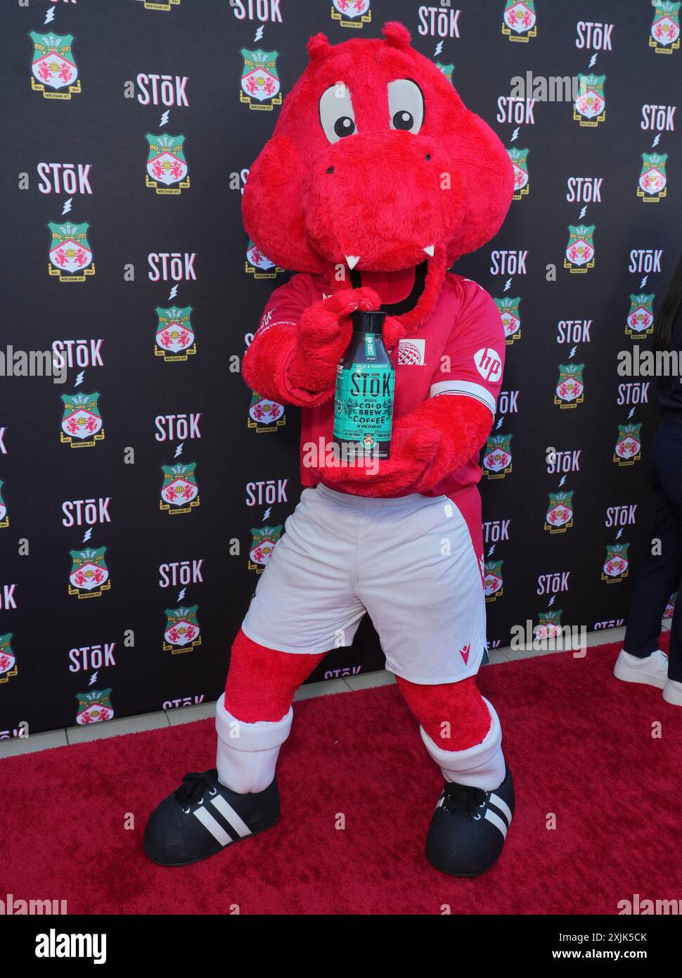 Wrex the Dragon at the Wrexham AFC's Wrex Coast Tour Kick-Off Party ...