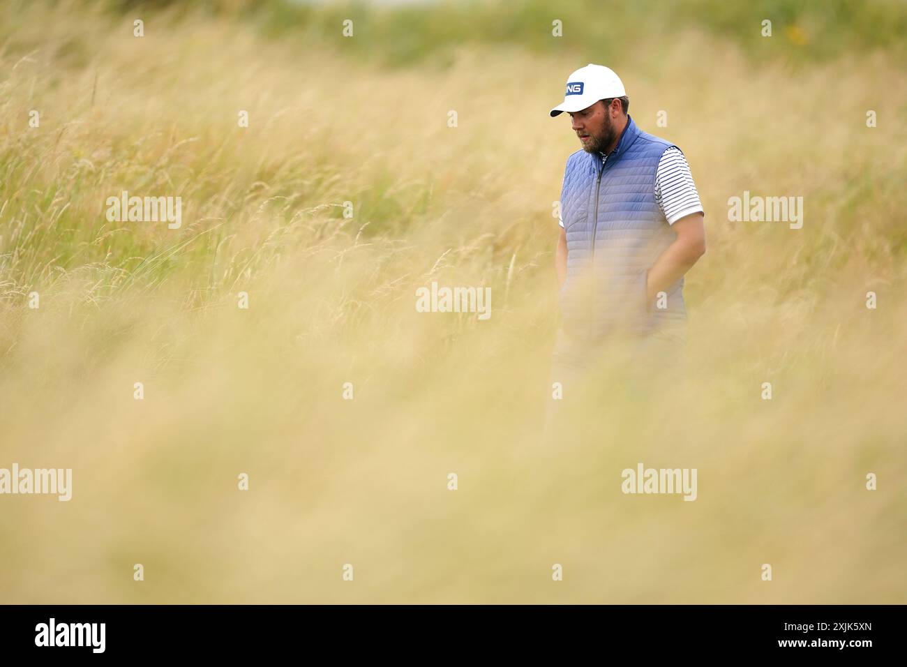 England's Daniel Brown after putting on the 4th during day two of The ...