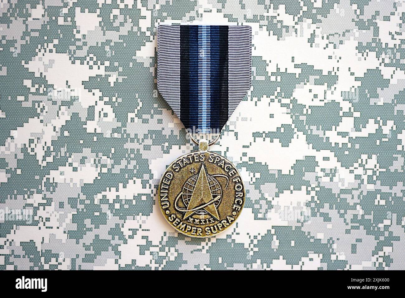 KYIV, UKRAINE - JULY 10, 2024 US Space Force Good Conduct medal. United ...