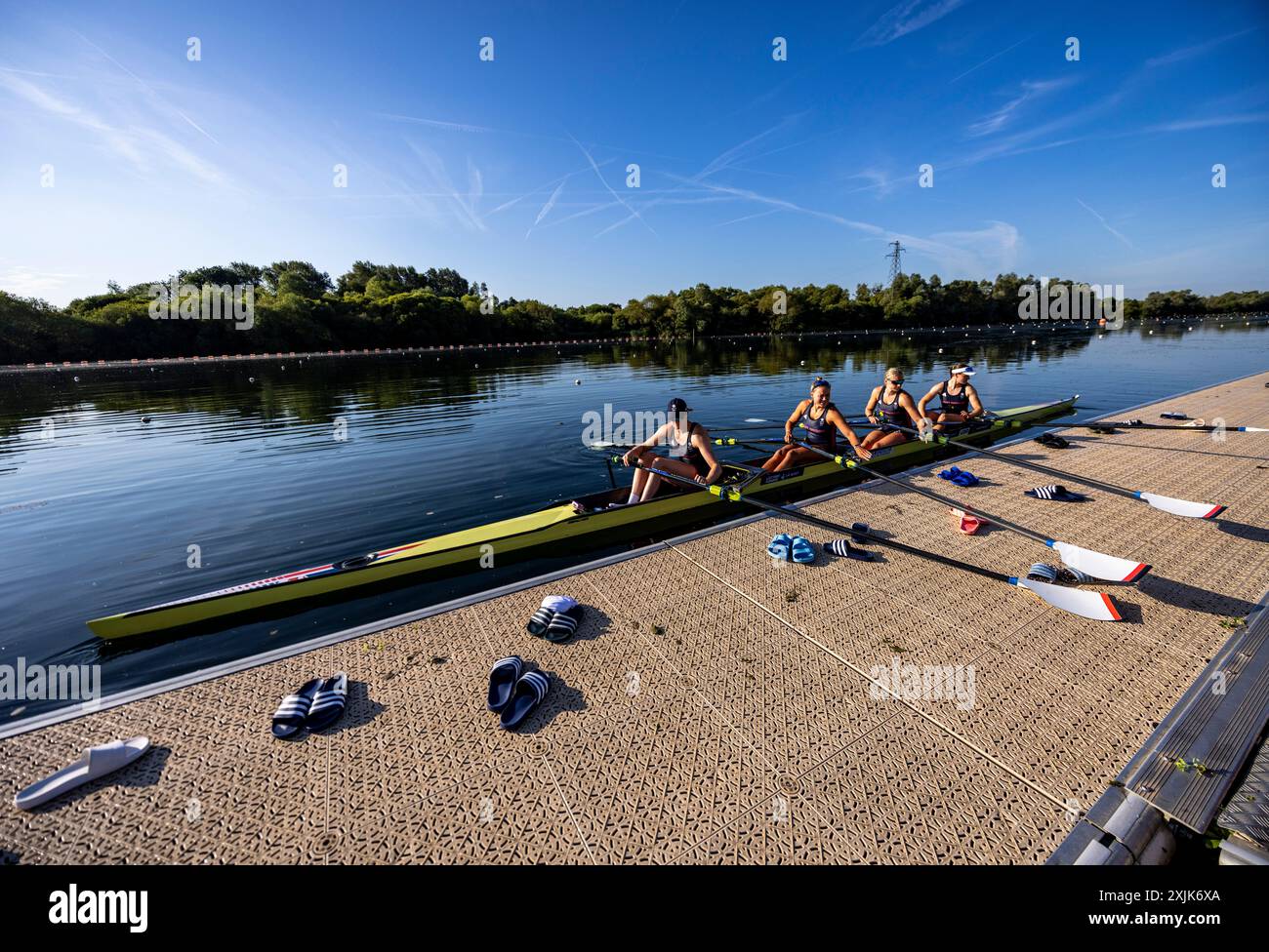Great Britain’s Women’s quadruple sculls Lauren Henry, Hannah Scott ...