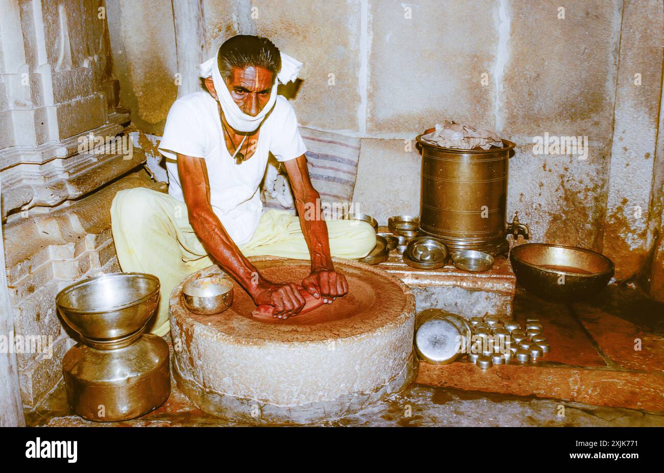 Jaisalmer, India - May 25, 2008: Jain priest with mask to avoid getting ...