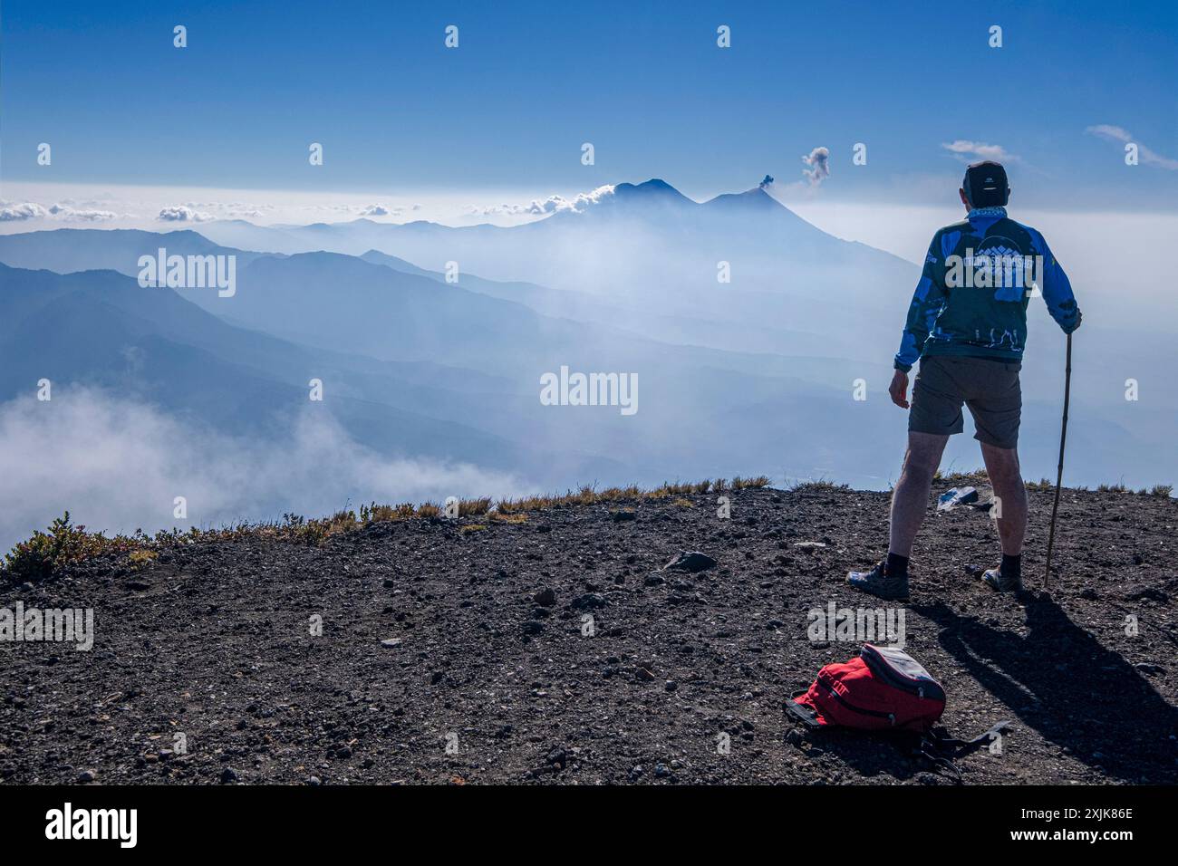 ascent to Atitlán Volcano 3537 m, Atitlán Lake, Sololá Guatemala ...