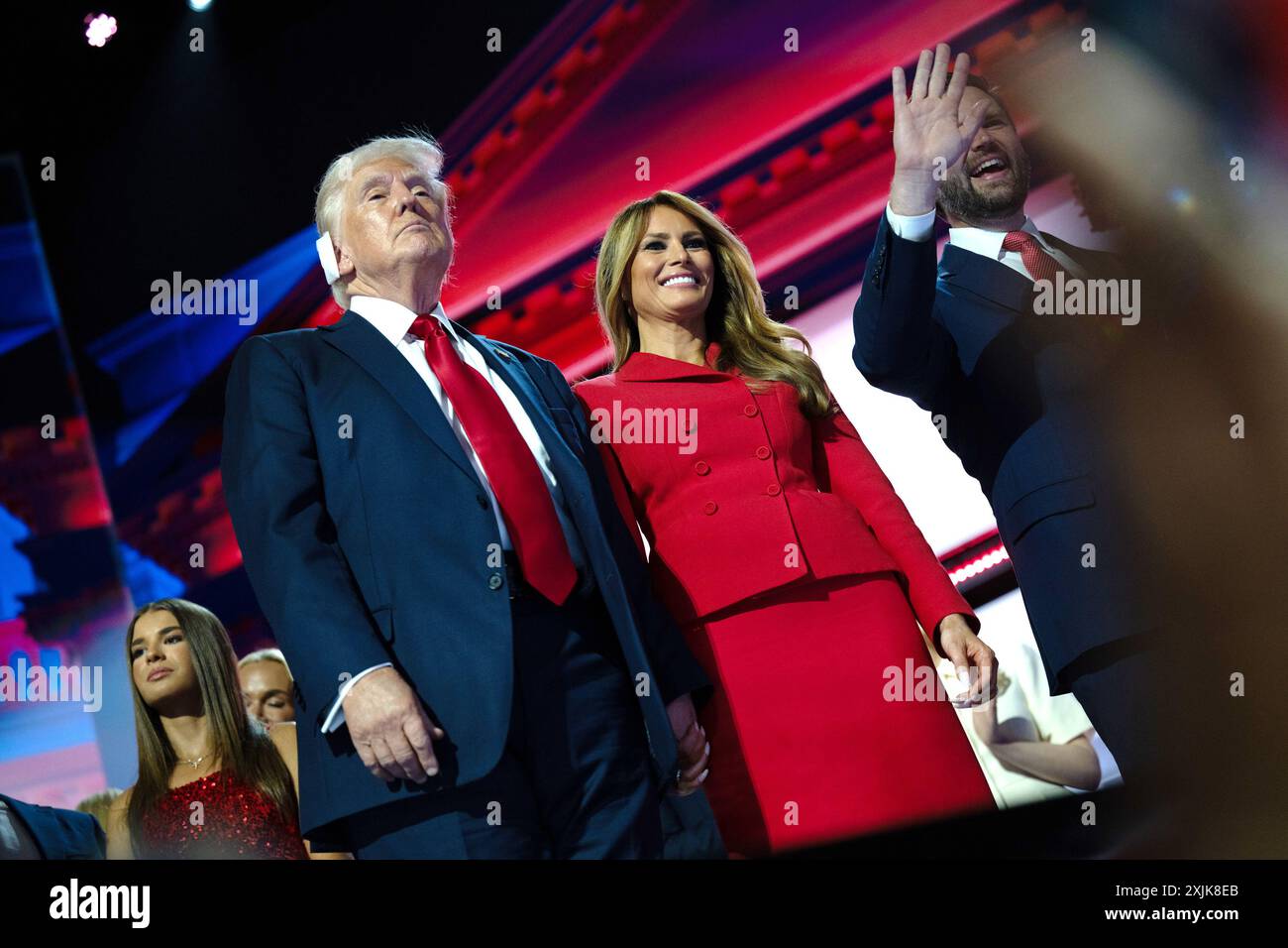 Former US President Donald J Trump speaks at the Republican National ...