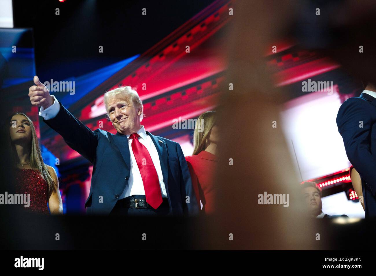 Former US President Donald J Trump speaks at the Republican National ...