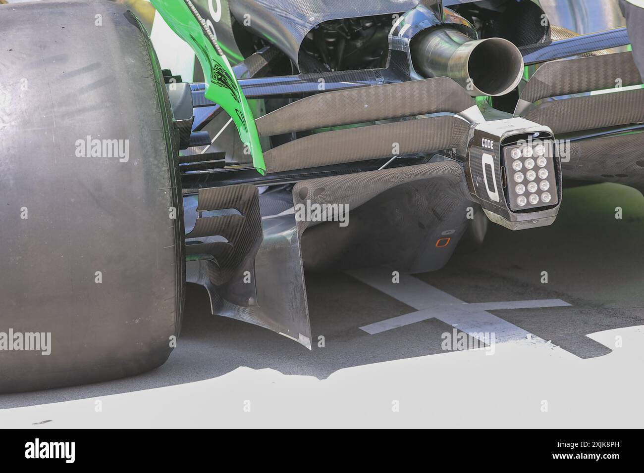 Stake F1 Team Kick Sauber C44, mechanical detail, rear corner during the Formula 1 Hungarian ...