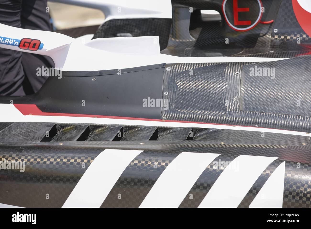 Haas F1 Team VF-24 Ferrari, Mechanical detail engine cover during the ...