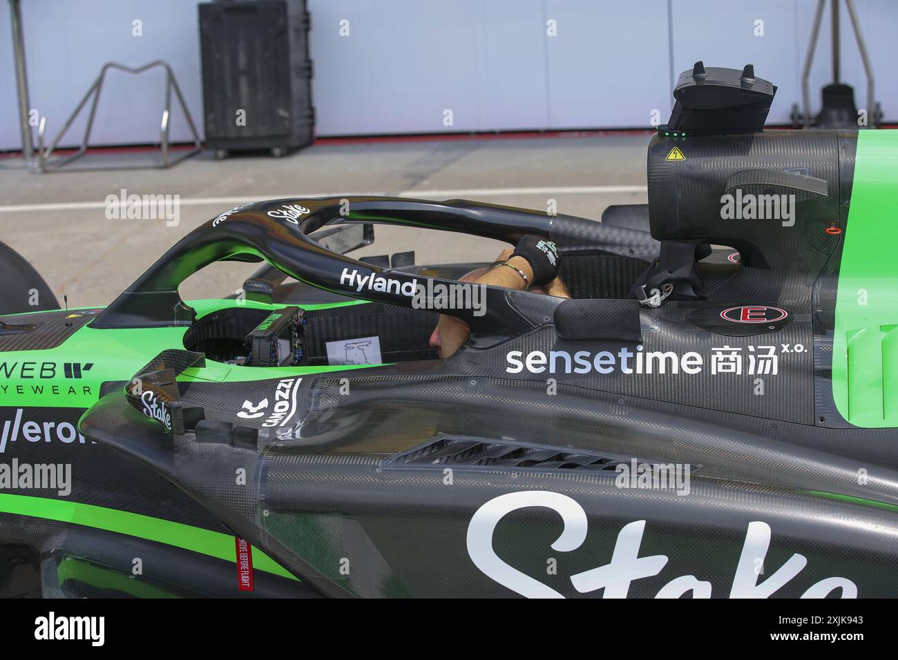 Stake F1 Team Kick Sauber C44, mechanical detail, headrest, halo, mirrors during the Formula 1 ...