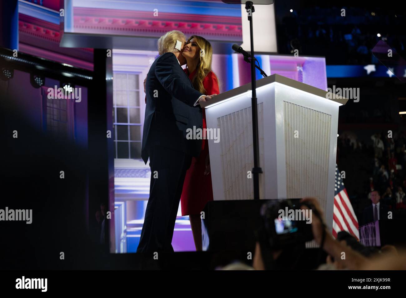 Former US President Donald J Trump and former First Lady Melania Trump ...