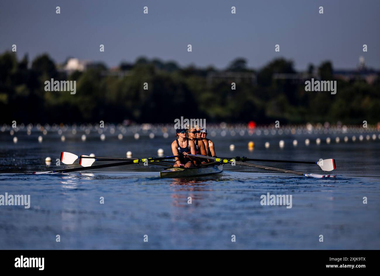Great Britain’s Women’s quadruple sculls Lauren Henry, Hannah Scott ...