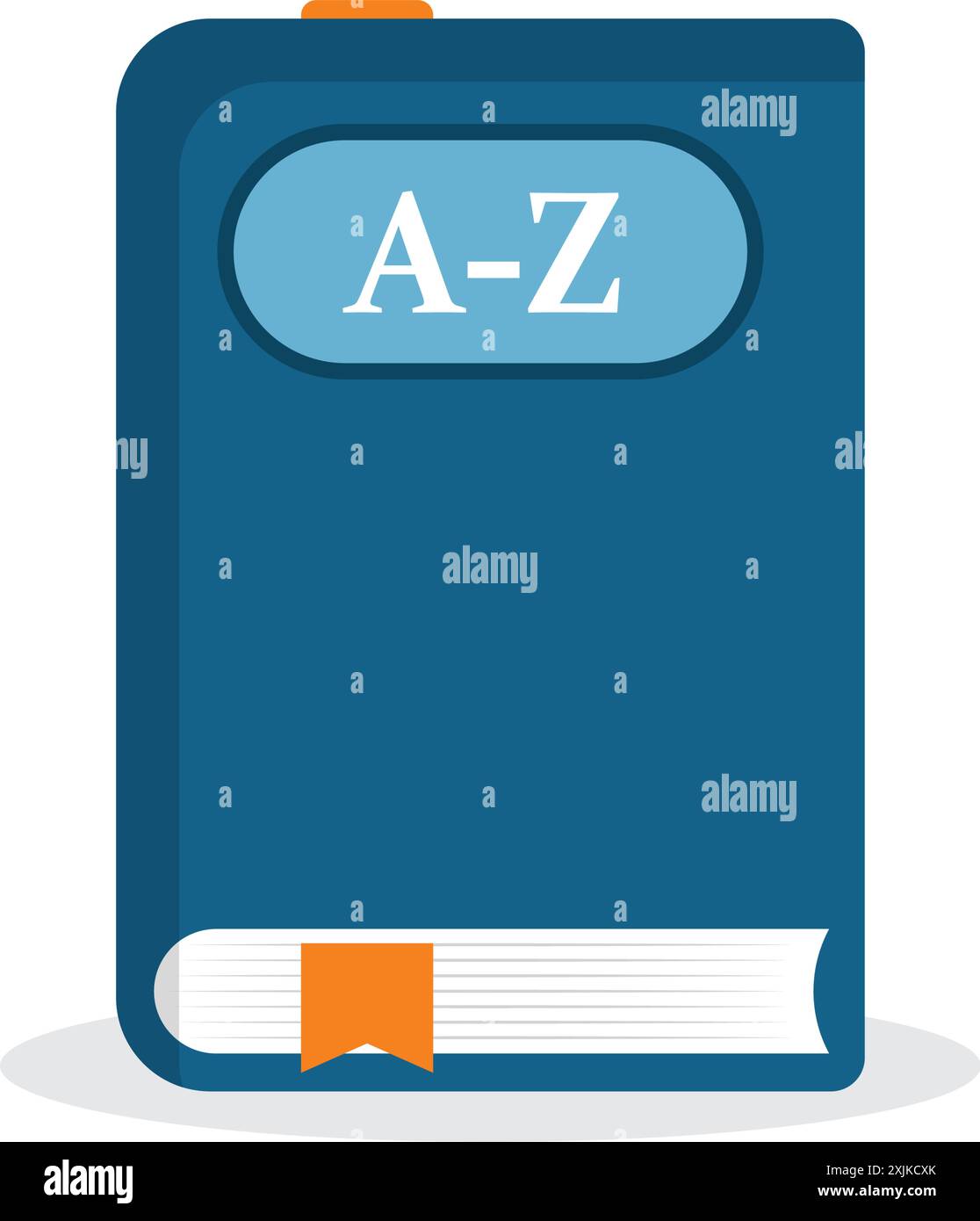 Glossary book icon in flat style. Guidebook encyclopedia vector ...
