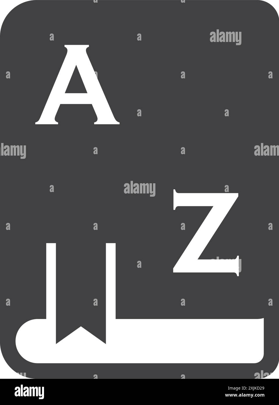 Glossary book icon in flat style. Guidebook encyclopedia vector ...