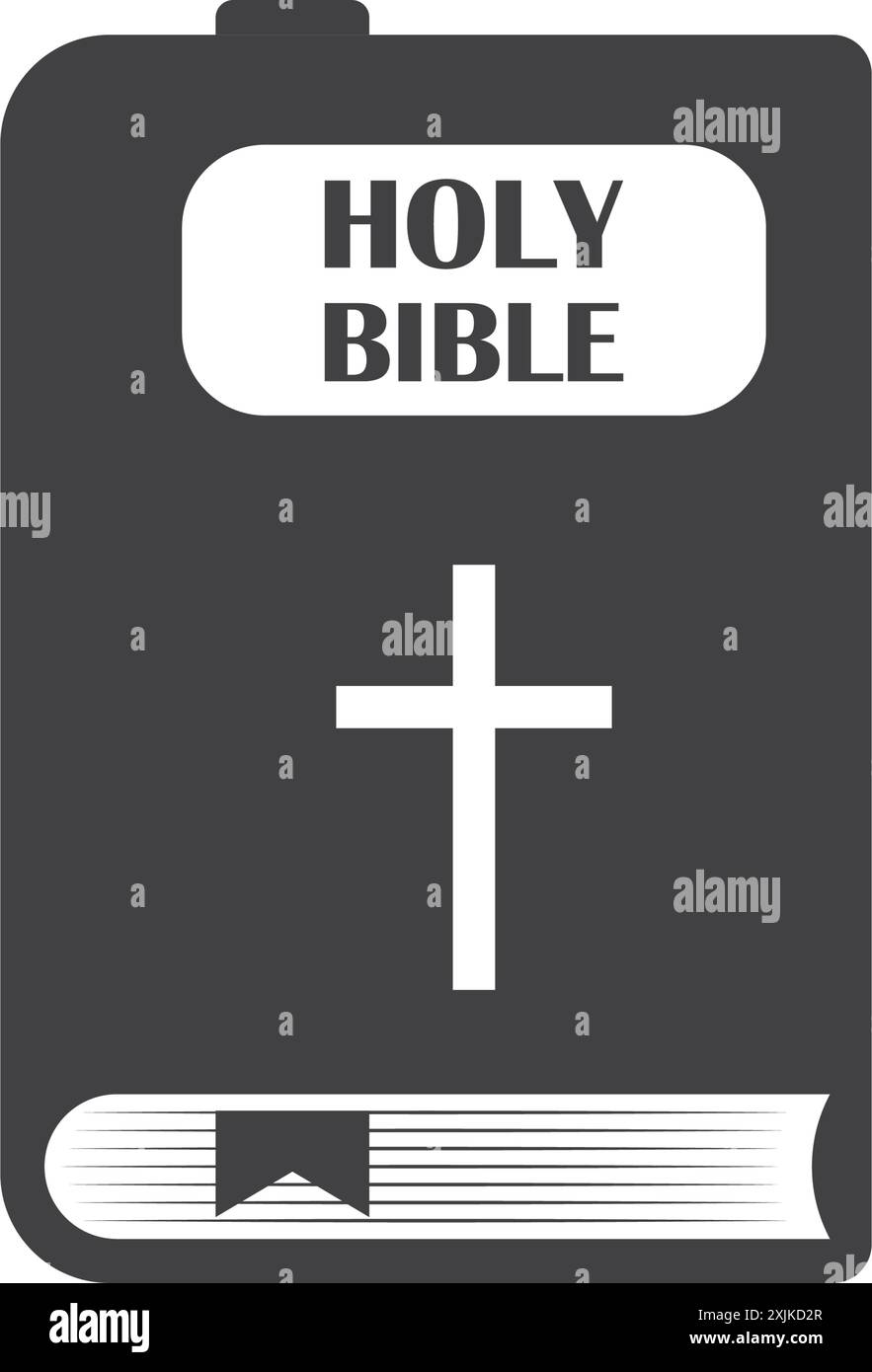 Holy bible icon in flat style. Christianity book vector illustration on ...