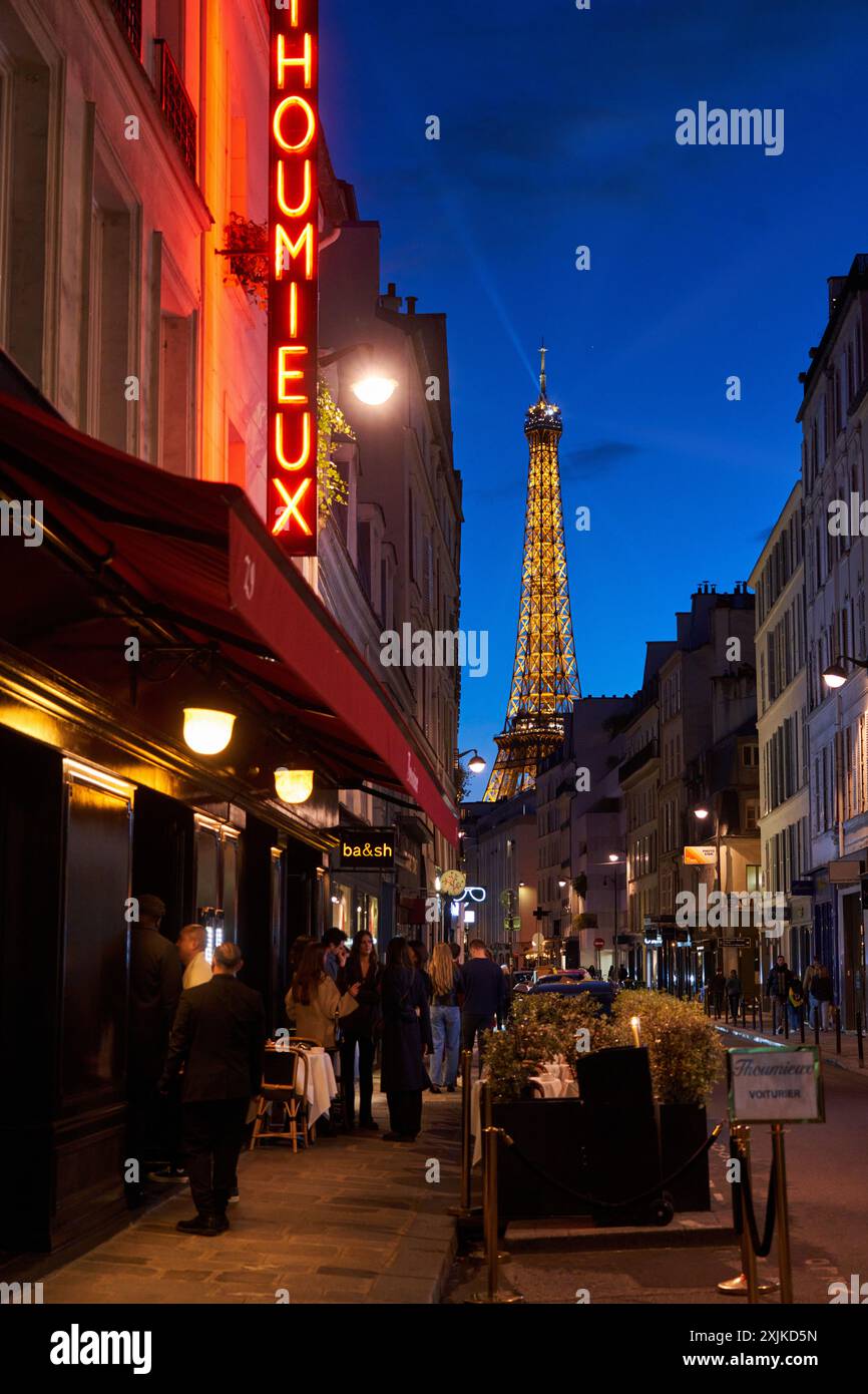 Eiffel tower, Rue Saint-Dominique, Paris, France Stock Photo - Alamy