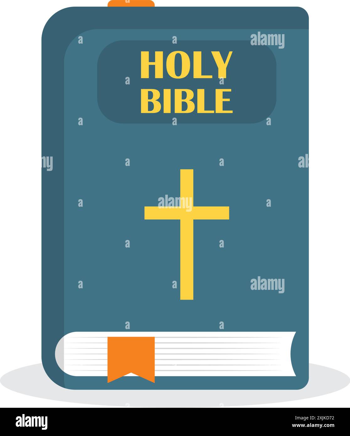 Holy bible icon in flat style. Christianity book vector illustration on ...