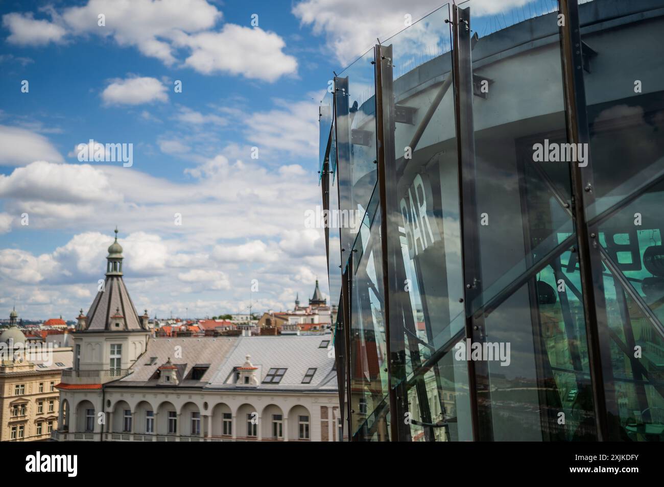 Rooftop bar with a view at The Dancing House, or Ginger and Fred ...
