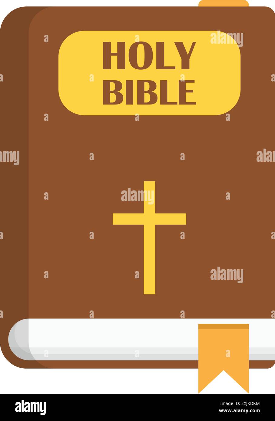 Holy bible icon in flat style. Christianity book vector illustration on ...