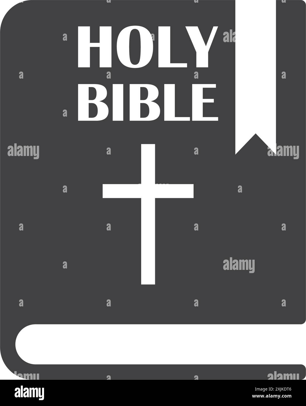 Holy bible icon in flat style. Christianity book vector illustration on ...
