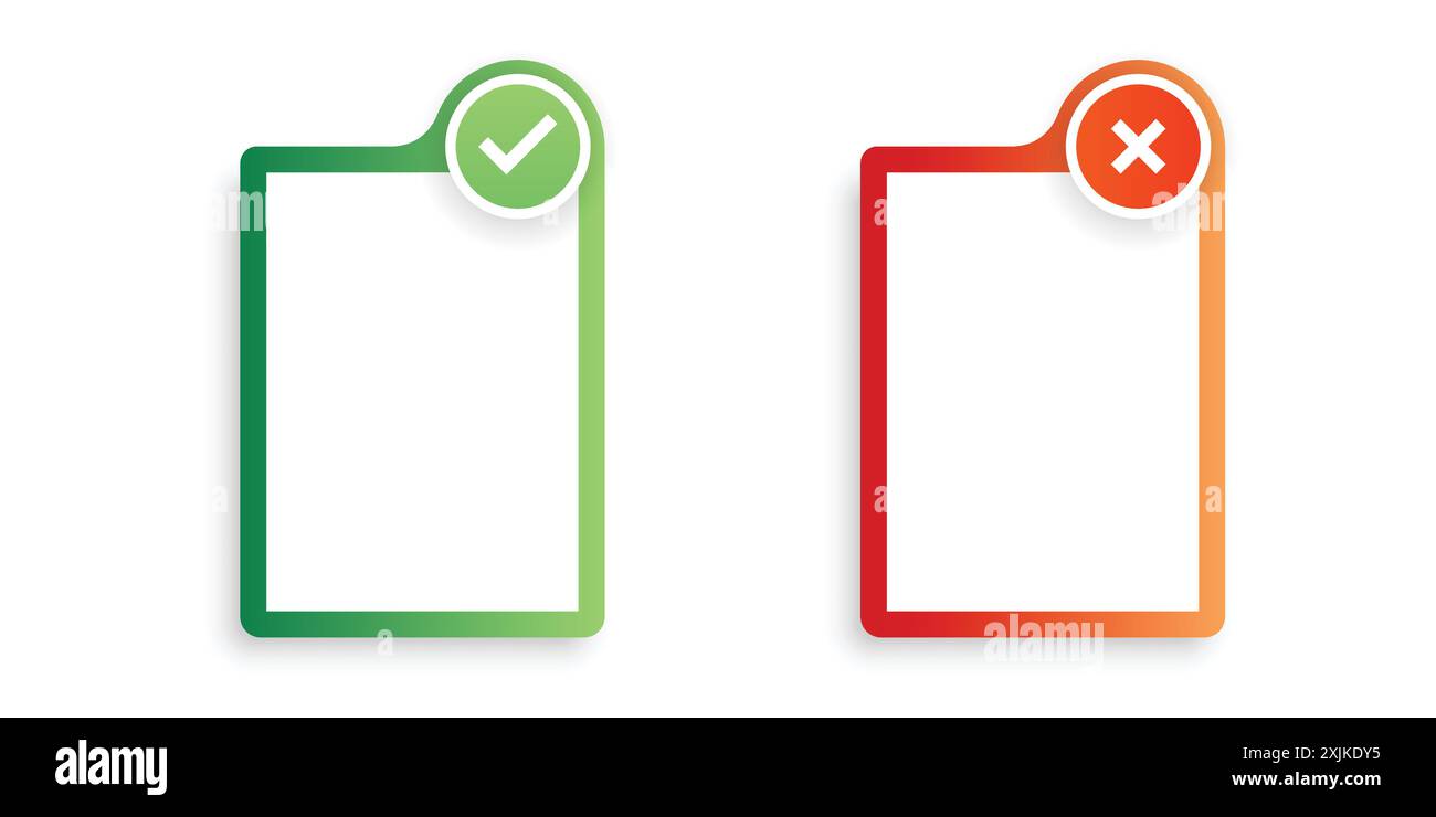Do and dont icon in flat style. Dos and Don'ts vector illustration on ...