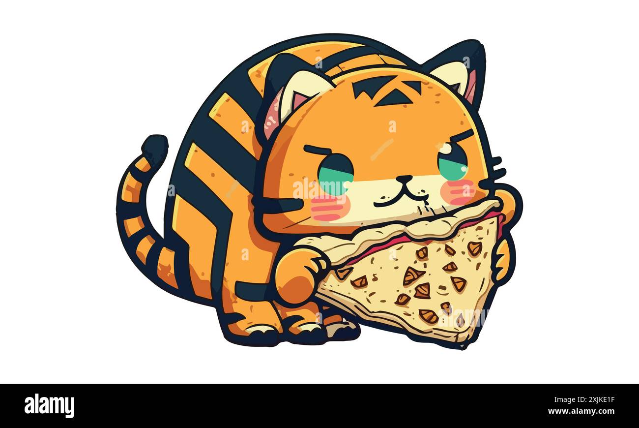 Tiger Taco Vector Illustration Stock Vector Image & Art - Alamy