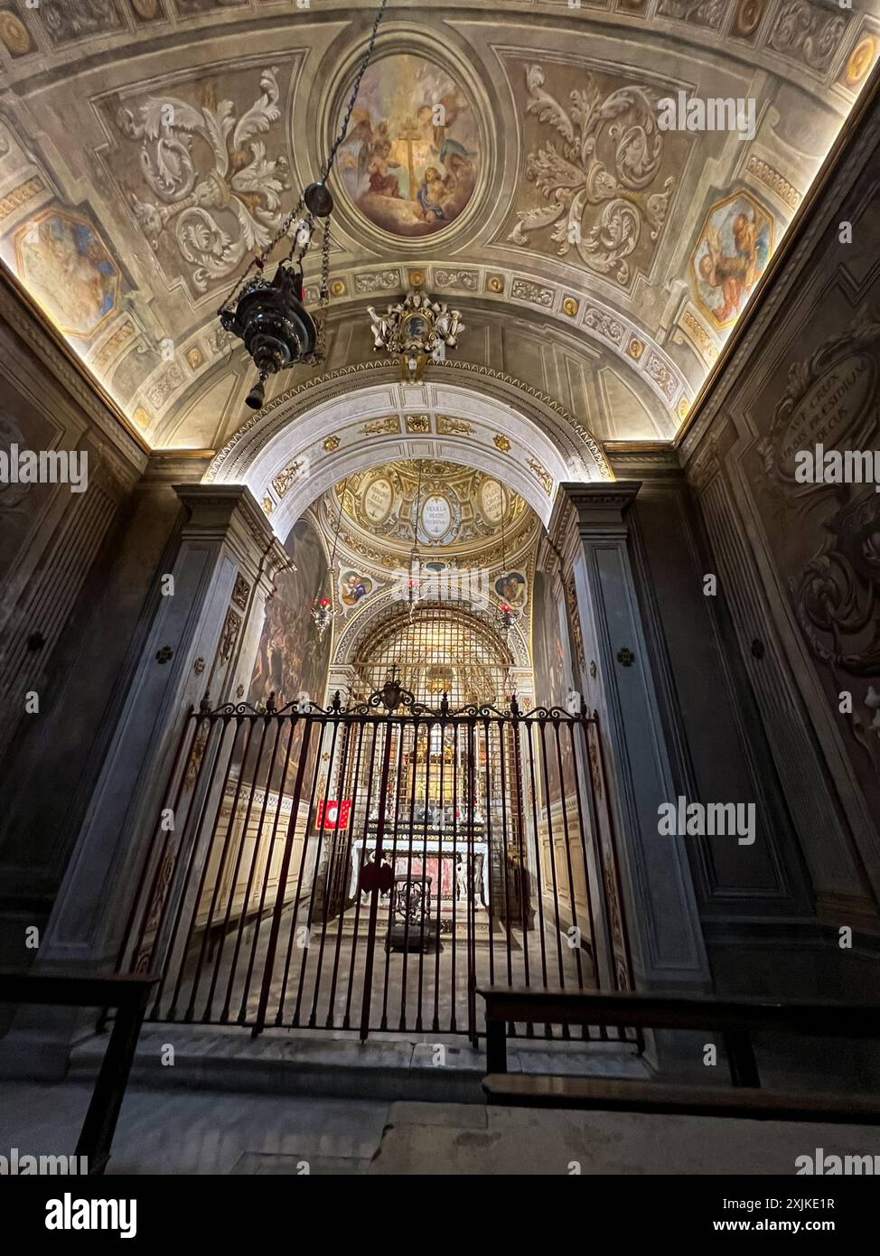 Inside view in Duomo Vecchio, The Old Cathedral, in Brescia city, Italy ...