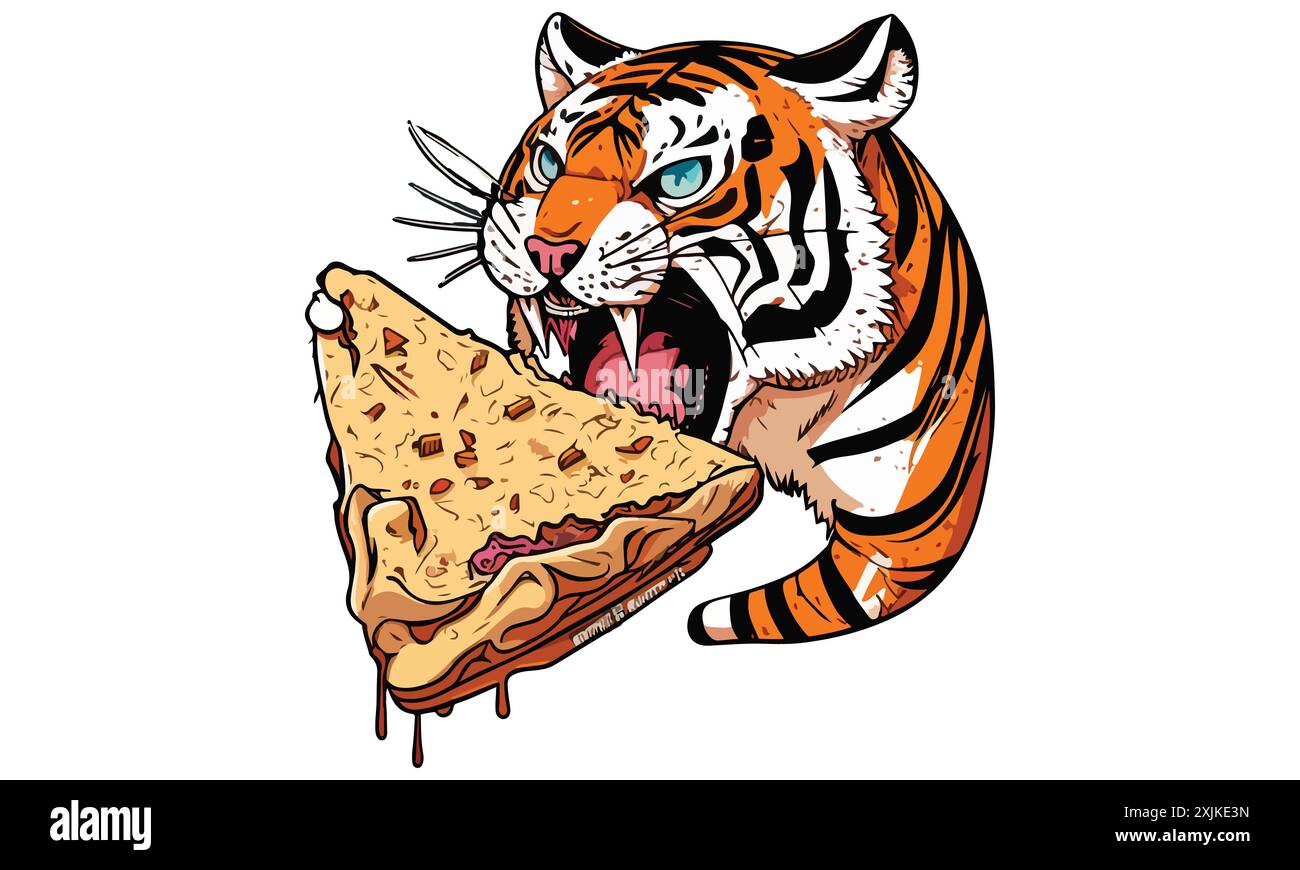 Tiger Taco Vector Illustration Stock Vector Image & Art - Alamy