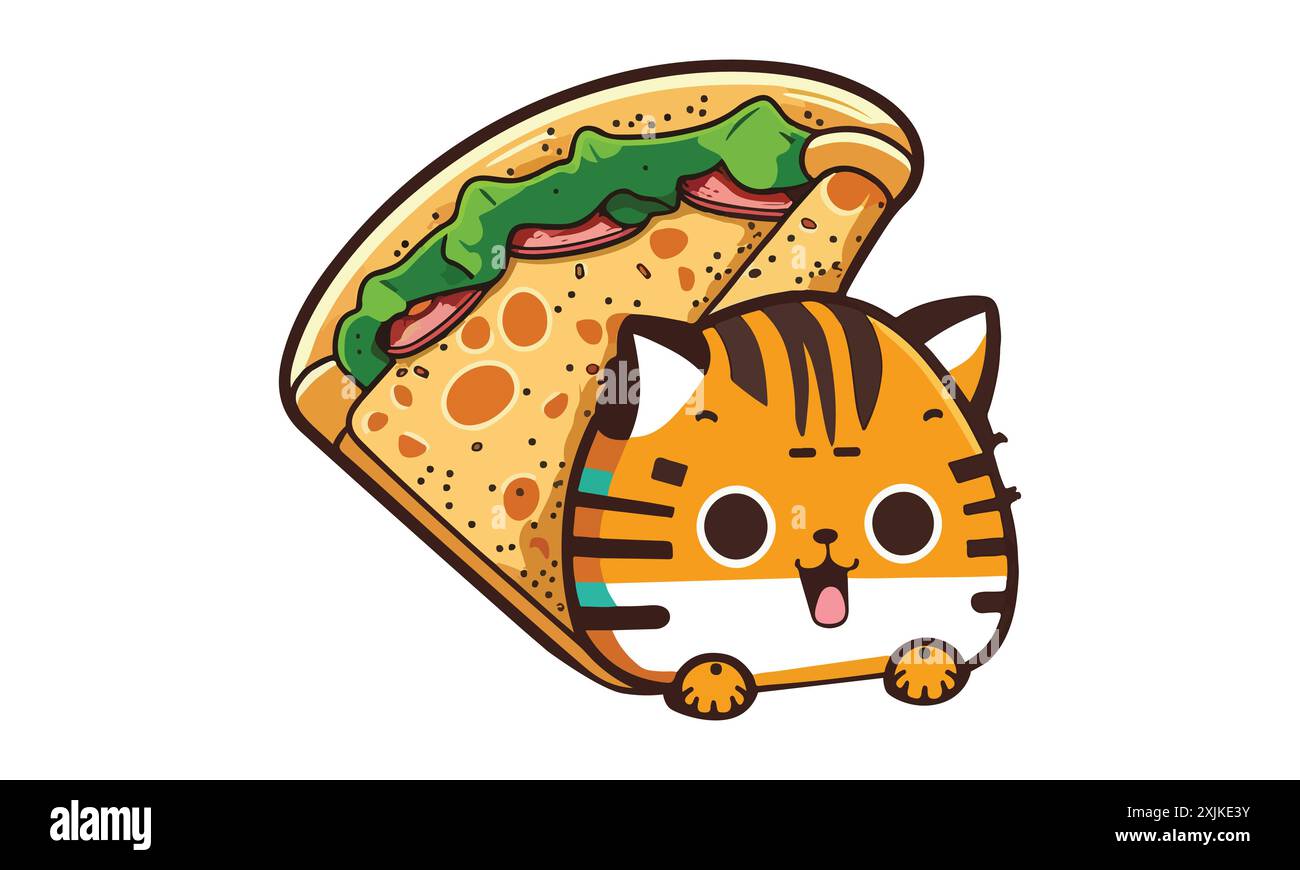 Minimalist taco illustration hi-res stock photography and images - Alamy