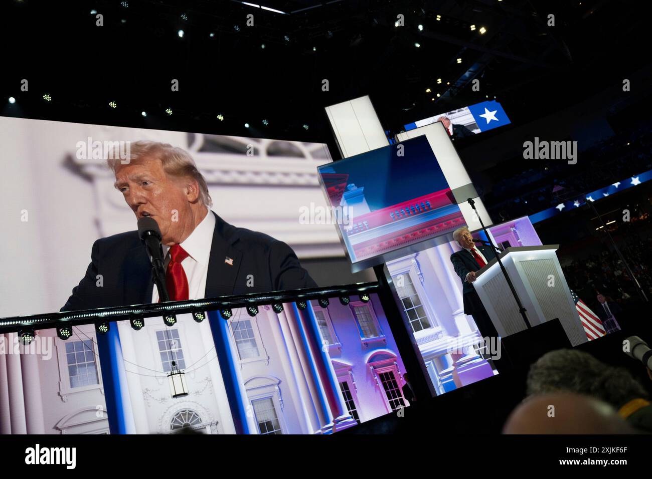 Former US President Donald J Trump speaks at the Republican National ...