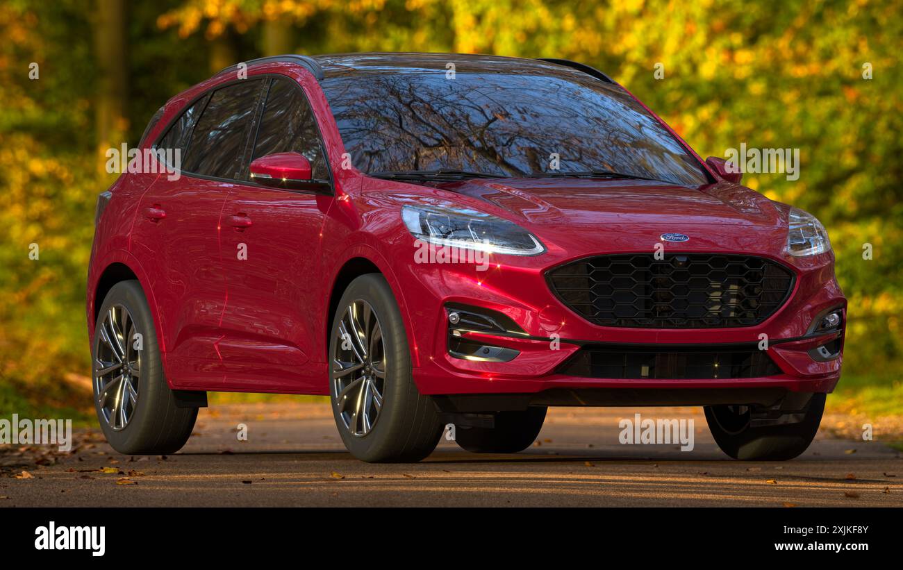 A modern and elegant SUV - Ford Kuga - ST-Line Stock Photo - Alamy