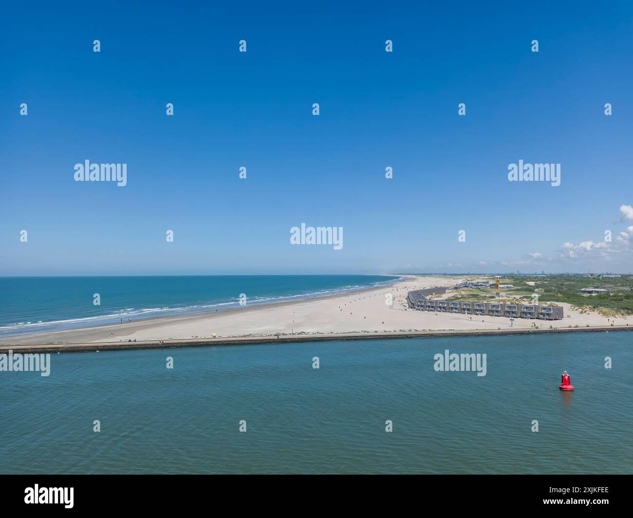 The beach at the Hook of Holland Strand on the North Sea coast in the ...