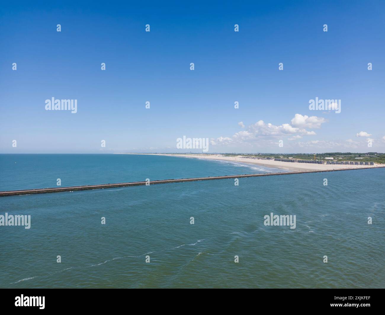 The beach at the Hook of Holland Strand on the North Sea coast in the ...