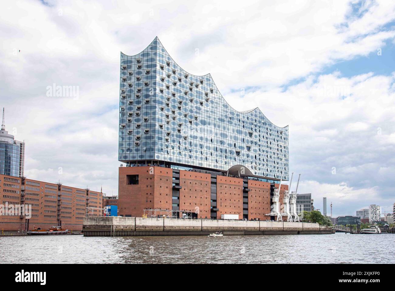 HafenCity landmark Elbphilharmonie or Elbe Philharmonic Hall in Hamburg ...