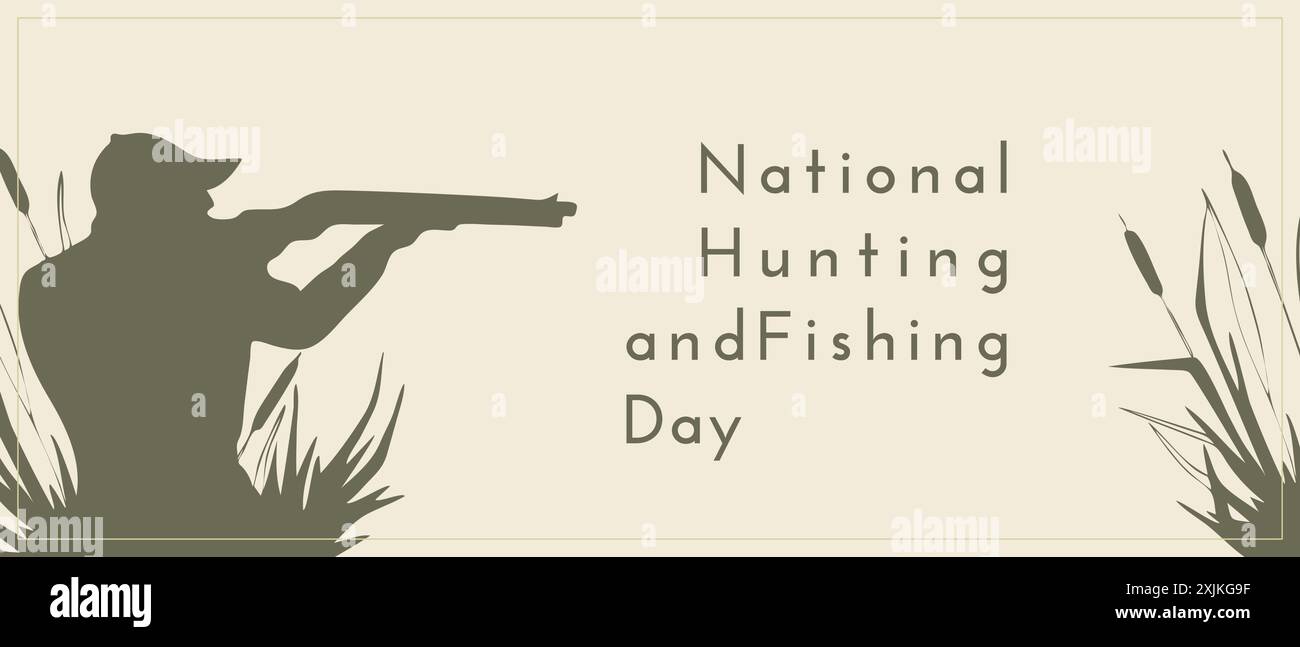 National Hunting and Fishing Day. Banner Vector illustration Stock ...