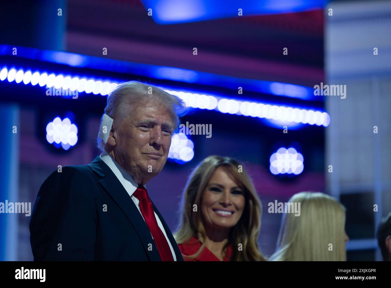 Former US President Donald J Trump and former First Lady Melania Trump ...