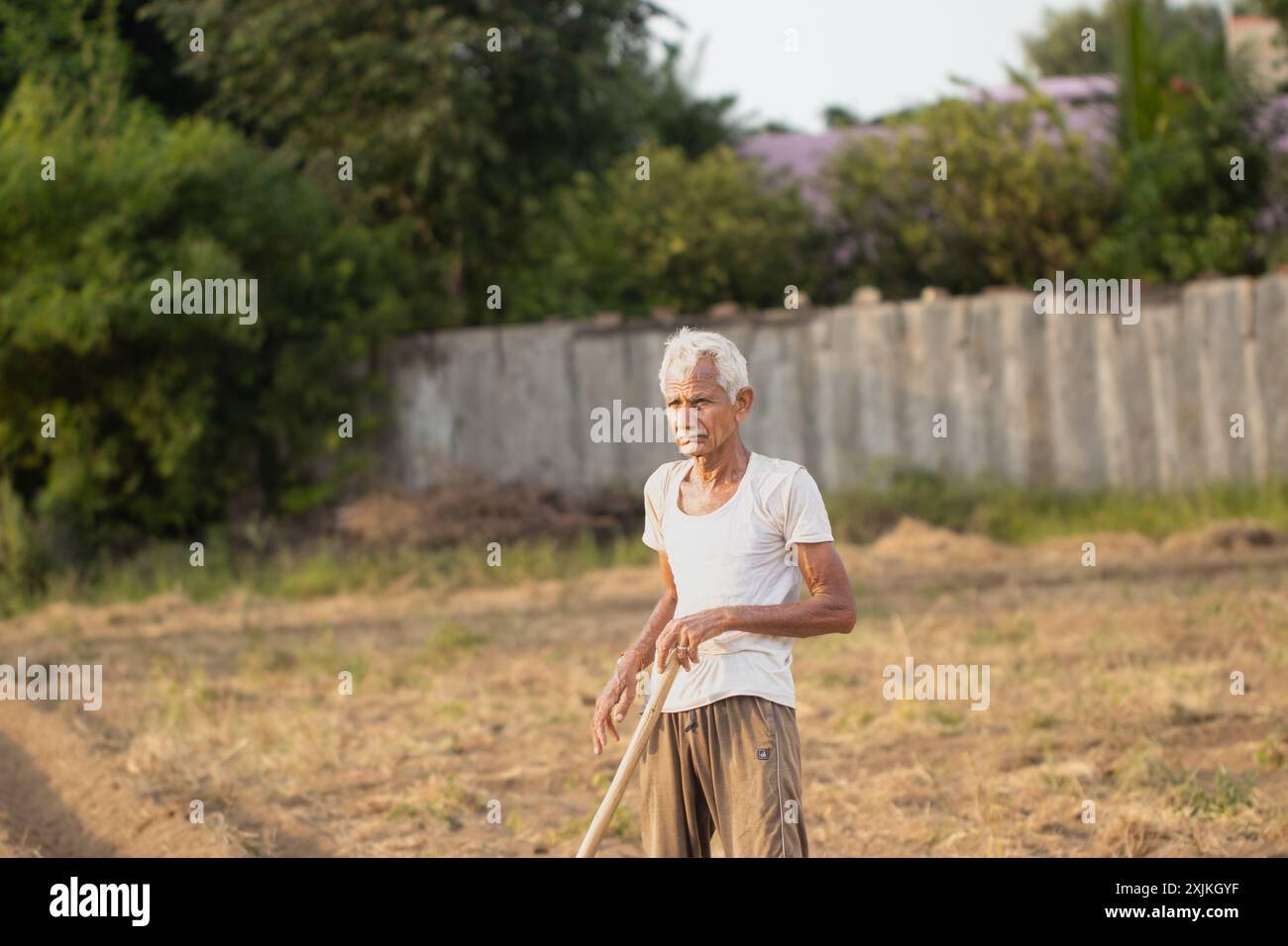 Indian old farmer hi-res stock photography and images - Alamy