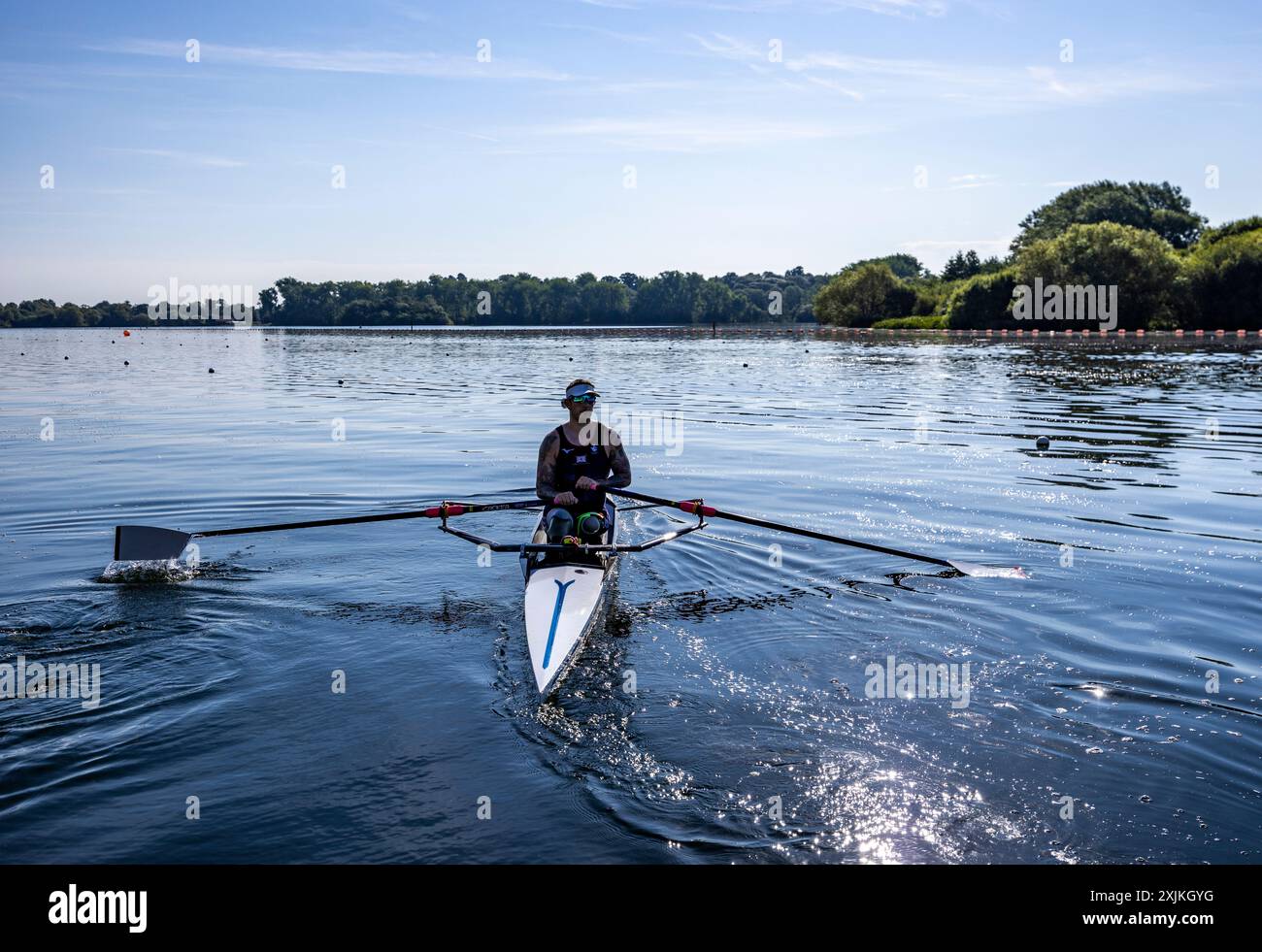 Great Britain’s Paralympics Greg Stevenson PR2 mix double during a ...