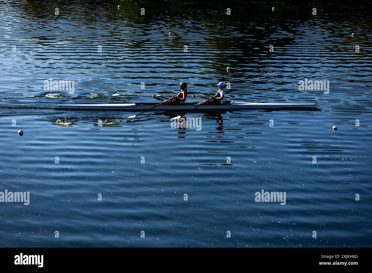 Great Britain’s Becky Wilde (left) and Mathilda Hodgkins Byrne during a ...