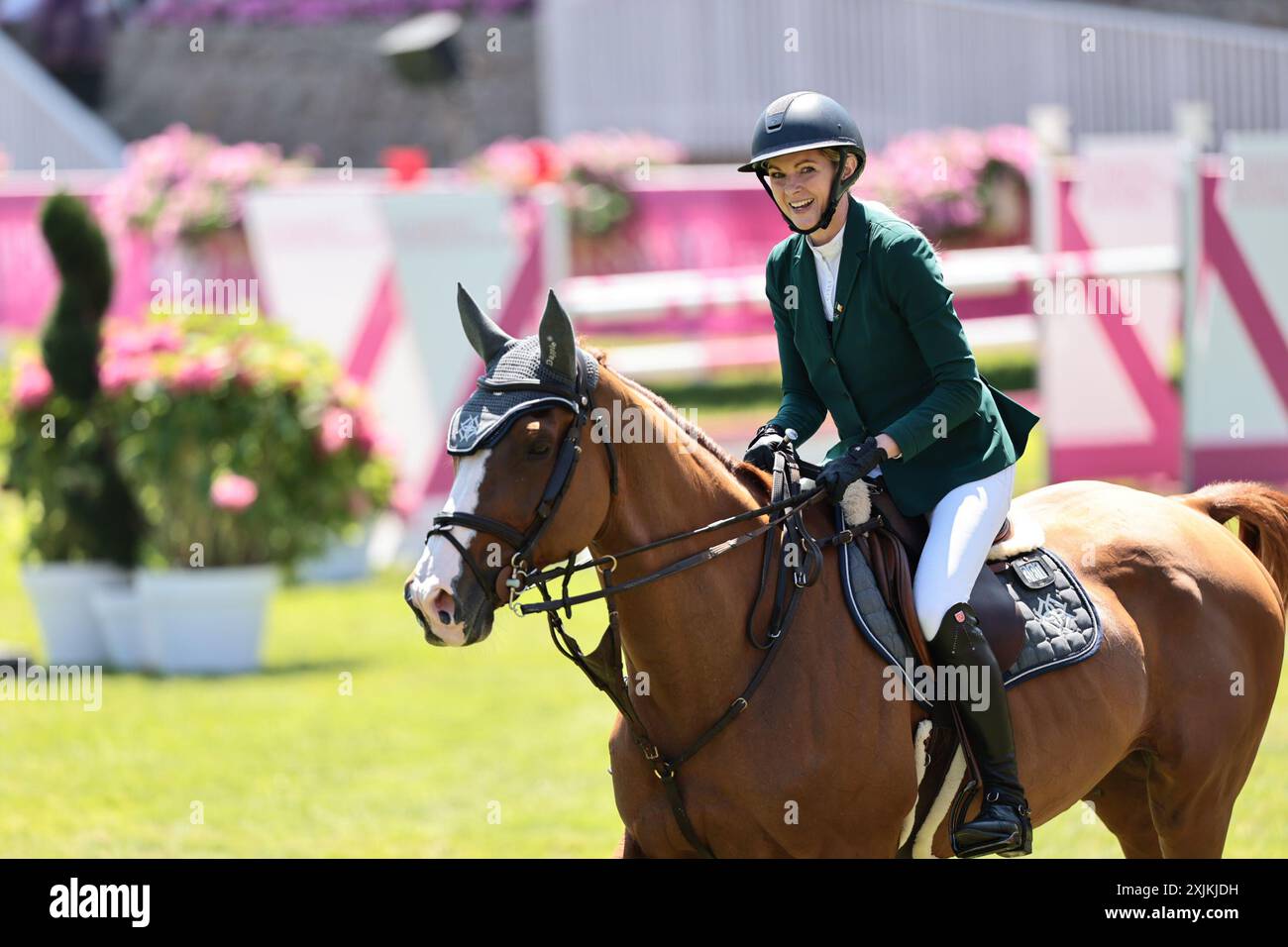 Aisling Byrne of Ireland with Cnoc Rua Chinook during the CSI1* Prix ...