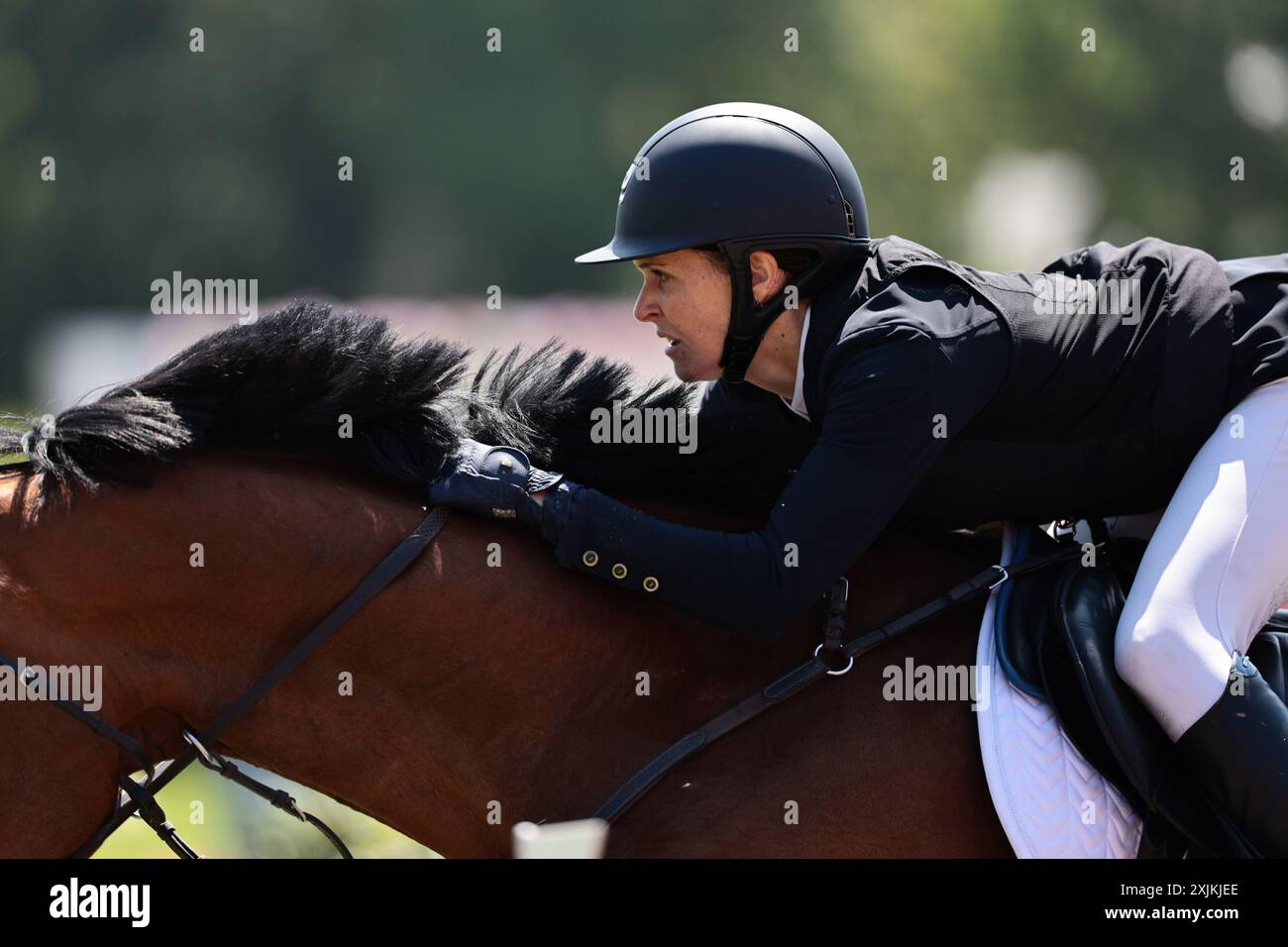 Anna Maria Pokraszov of France with Ikannante during the CSI1* Prix ...
