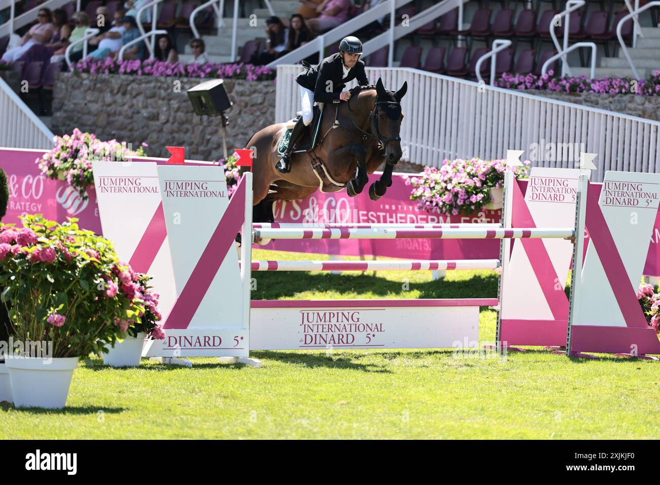 Charles Le Mevel of France with Dusty Mouche during the CSI1* Prix ...
