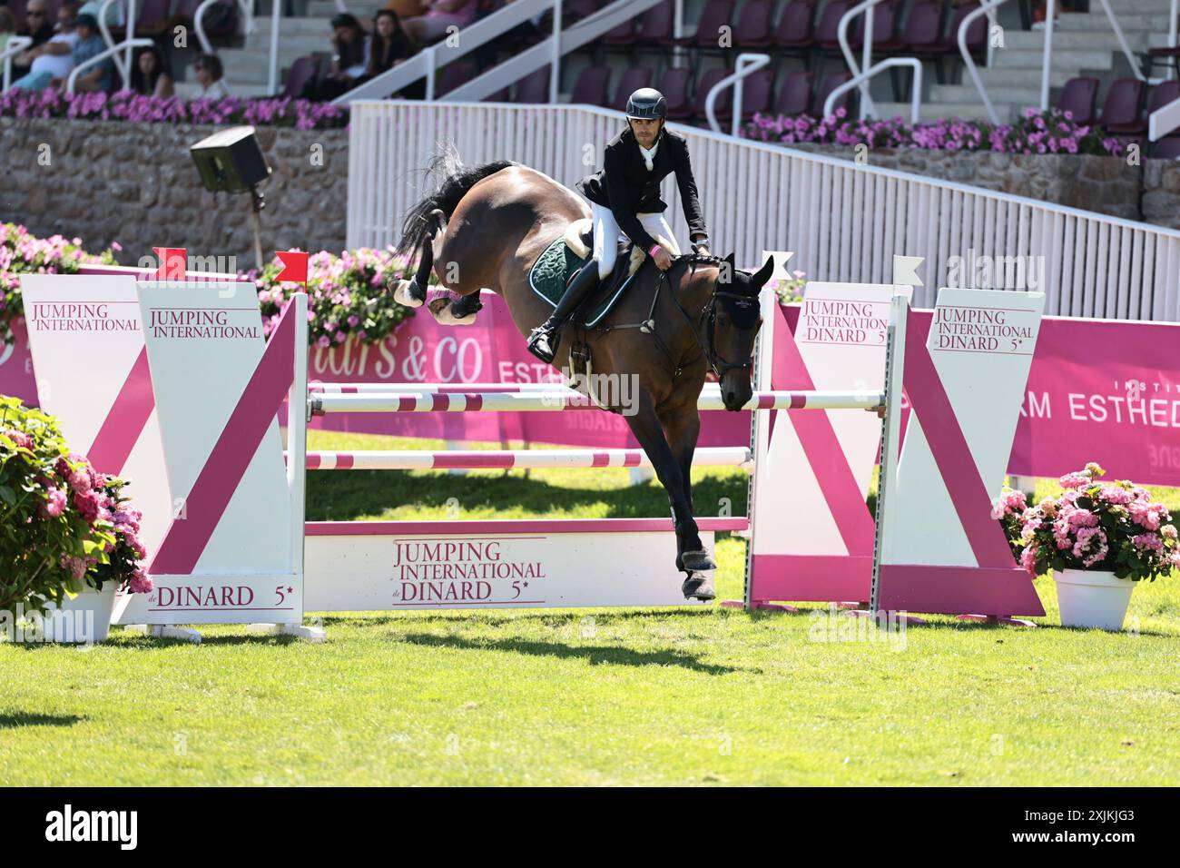 Charles Le Mevel of France with Dusty Mouche during the CSI1* Prix ...