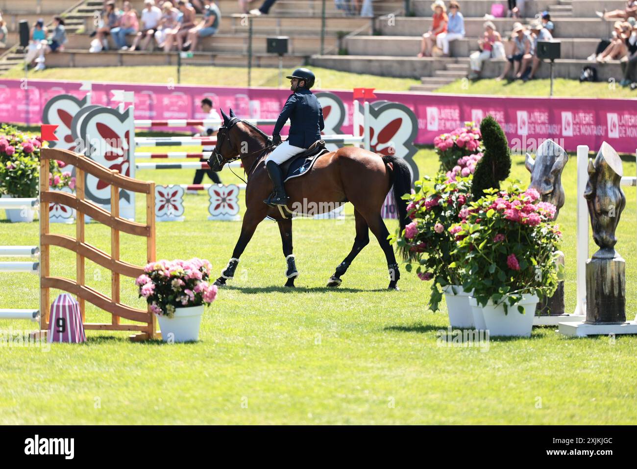 Yoann Di Stefano of France with Latino Van De Dorpshoeve Lm during the ...