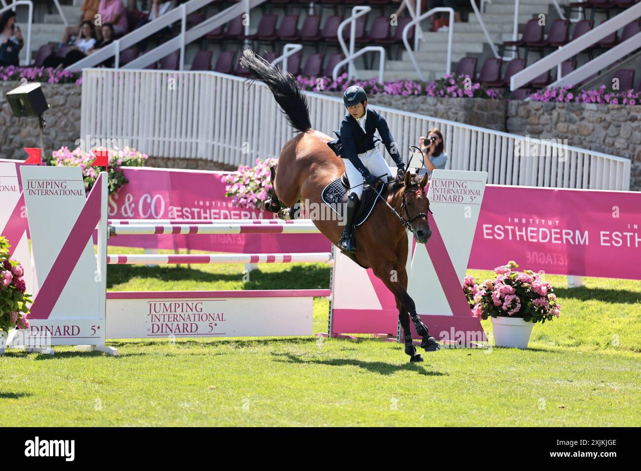 Maxime Birkle of France with Balenciaga Du Gandy during the CSI1* Prix ...
