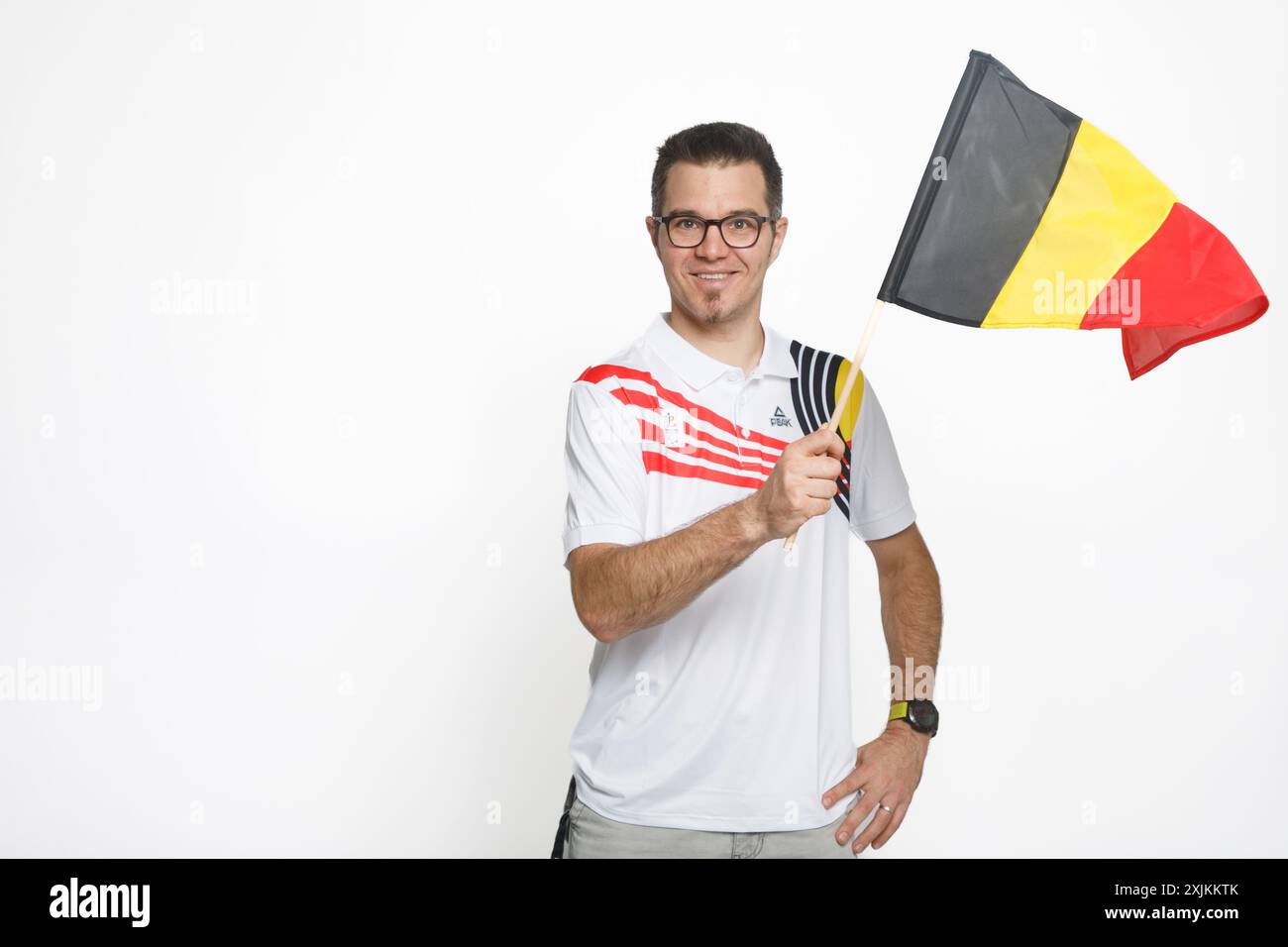 Brussels, Belgium. 18th July, 2024. Coach Nicolas Benoit pictured ...