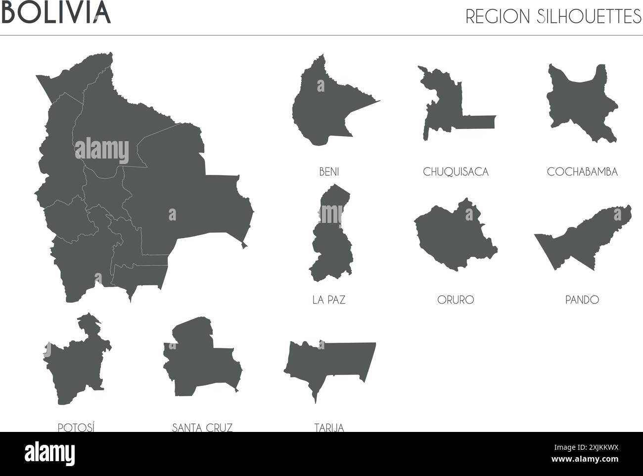Pando vector outline map hi-res stock photography and images - Alamy